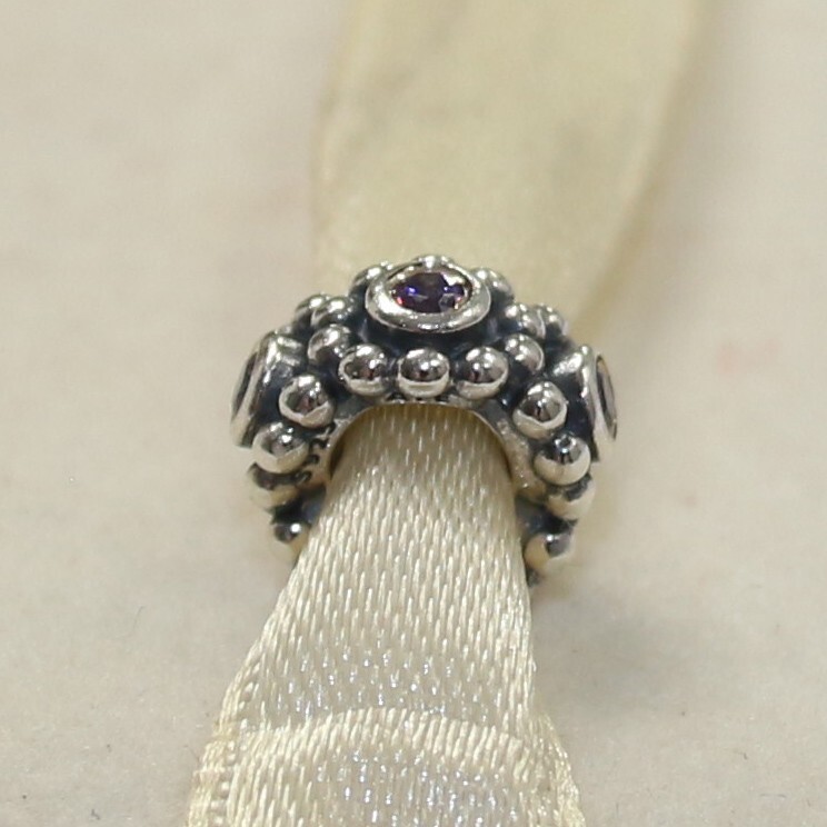 New Authentic Pandora Charm Her Majesty Purple Spacer 791122PCZ W Suede ...