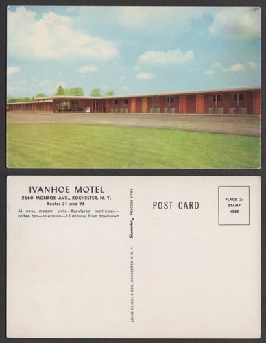 Old Postcard - Rochester, New York - Ivanhoe Motel, Hotel | eBay