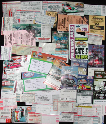 NHRA Ticket Stubs 1993 - 2020 mostly Phoenix, includes Pomona, Sonoma ...