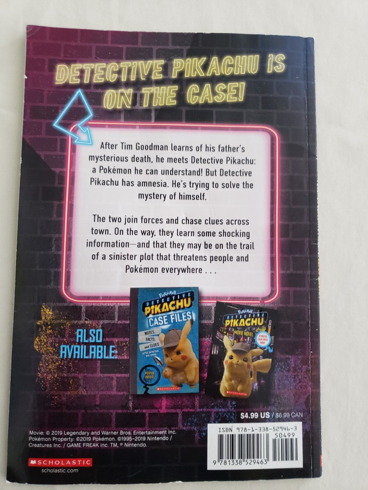 Super Sleuth Pokemon Detective Pikachu scholastic book based on movie ...
