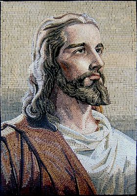 40" Jesus Christ Handmade Marble Mosaic Art Tile Stone Decor | eBay