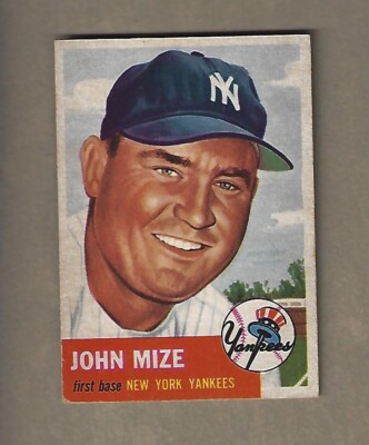 1953 TOPPS JOHN MIZE # 77 | eBay