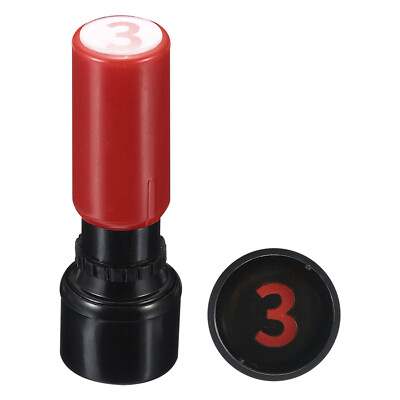 Number Stamps Self Inking Numeral 3 Plastic Small Number Stamp Number ...