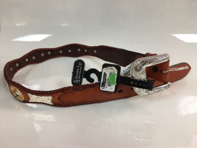 Nocona Double S Belt Collection Size 32 Genuine Leather Belt | eBay