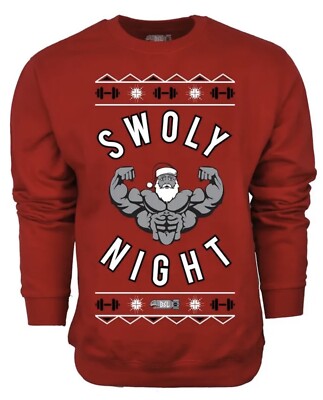 Swoly Night Christmas Sweatshirt Red Men's L Dom Merch Bro Science | eBay