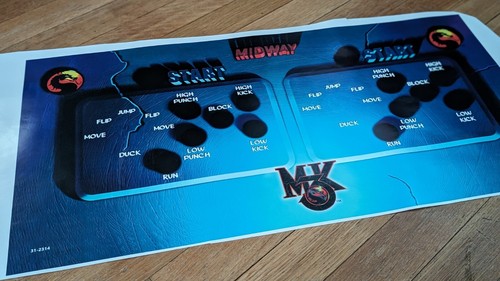 Mortal Kombat 3 Arcade Control Panel Overlay MK3 Decal Sticker Midway ...