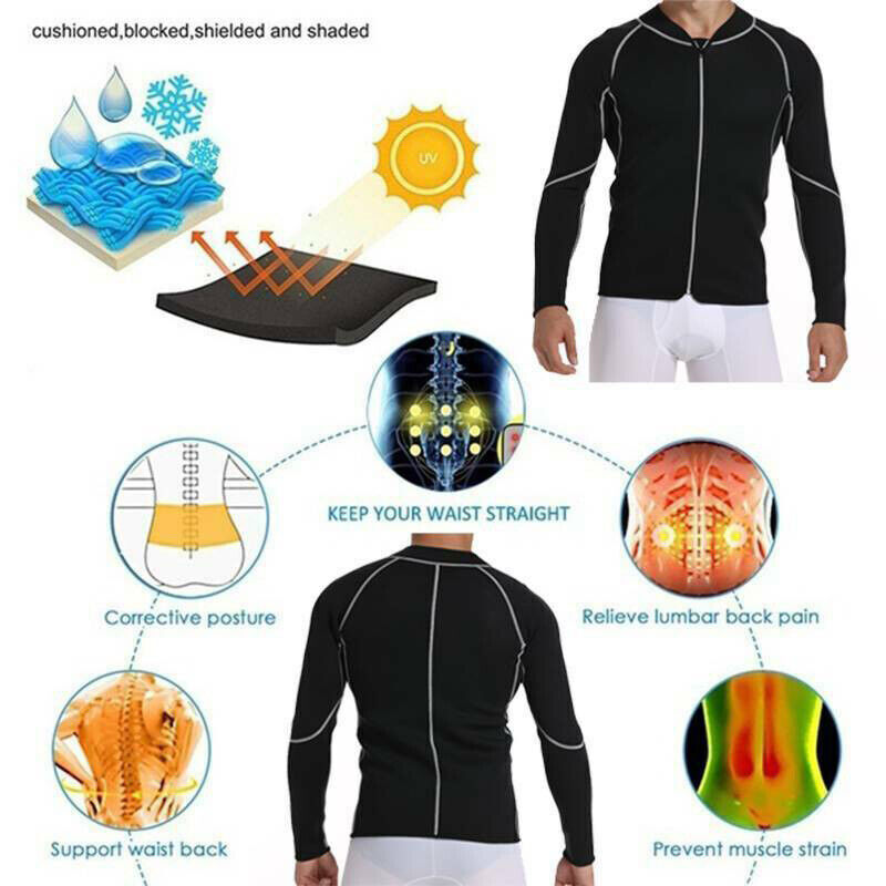 Heavy Sauna Sweat Suit Exercise Gym Men Shaper Suit Fitness Weight Loss ...