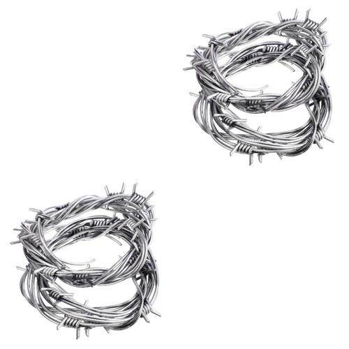 2 Pack Barbed Wire Toy Barwire Halloween Decorations for Party Fake ...