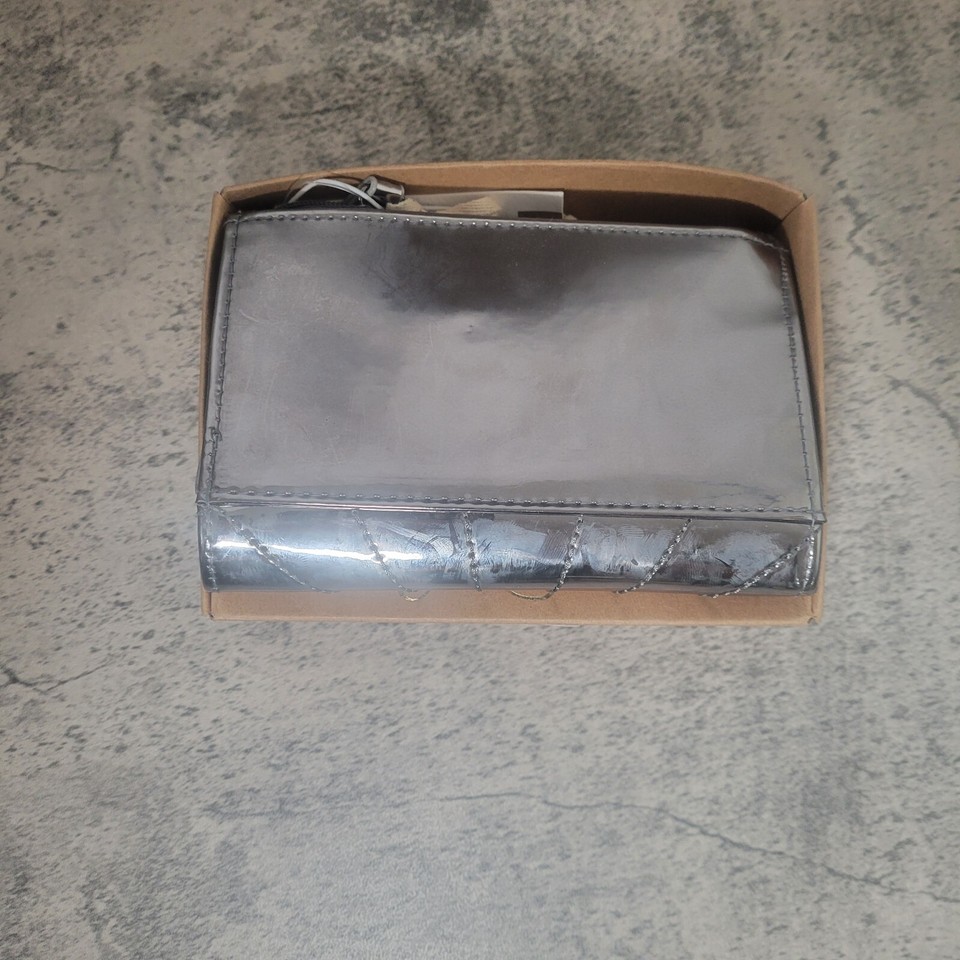 Jessica Simpson Women's Wallet Shiny Pewter Gray Silver Studded New ...