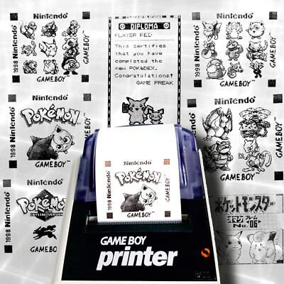Pokemon Gameboy Printer 1998 RARE THERMAL PRINTS Choose from the list ...