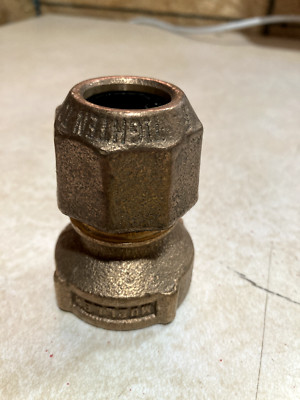 1-1/4" x 1-1/2 Mueller Brass Straight Coupling Compression CTS x FIP ...