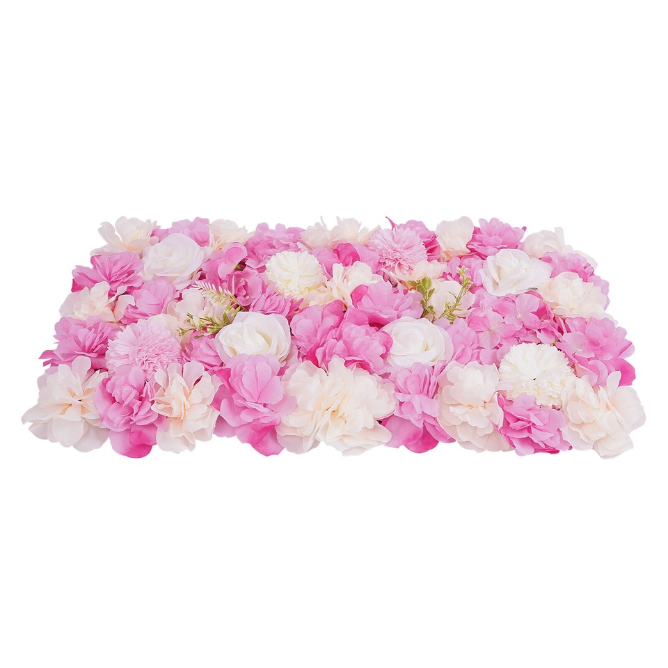 12PCS Artificial 3D Flower Wall Panel Wedding Backdrop Wall Decor Pink ...