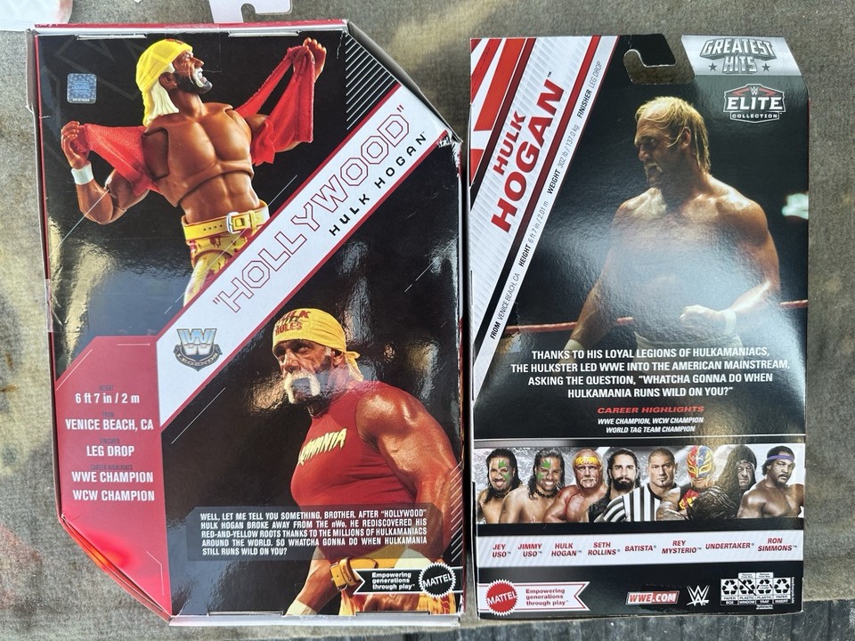 WWE Mattel Hulk Hogan Ultimate Edition and Elite Edition Action Figures ...