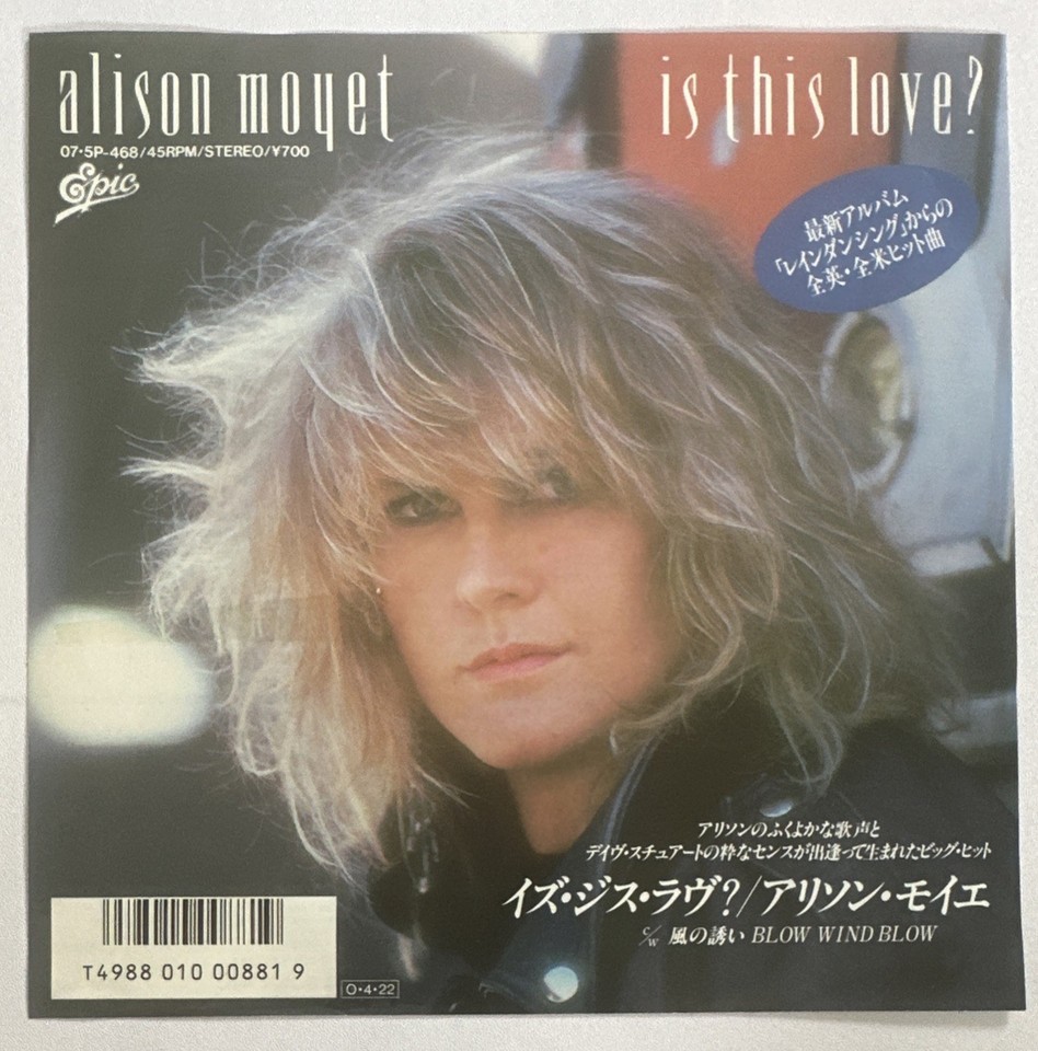 Alison Moyet ~ Is This Love ~ Japanese Issue 7" Vinyl Single VG+ / EX ...