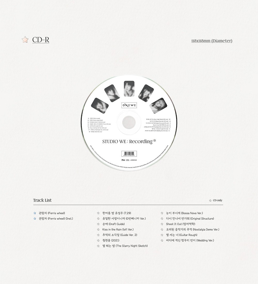 ONEWE - STUDIO WE : Recording #4 Photo Card CD K-pop Book Disc Boy Band ...