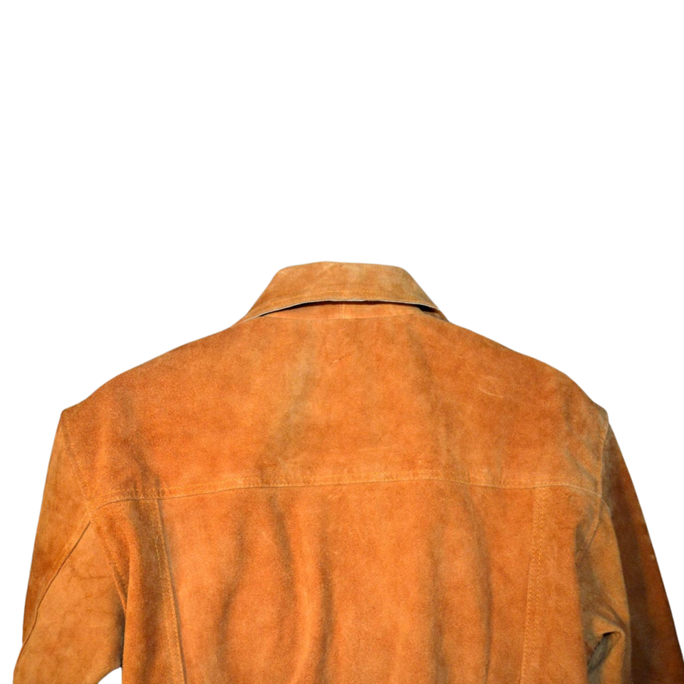 Classic Suede Jean Jacket, Men's Western Wear Suede Jean Jacket, Old ...