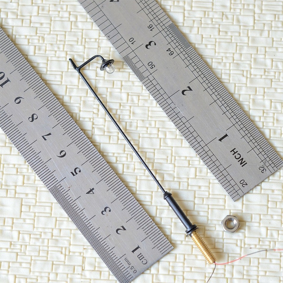 5 Pcs/set Model Railroad Train HO Scale Lamp Posts Led Street Light ...