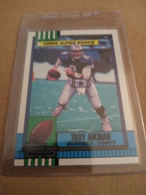 1990 TOPPS #482 TROY AIKMAN SUPER ROOKIE CARD NRMT HALL OF FAME | eBay