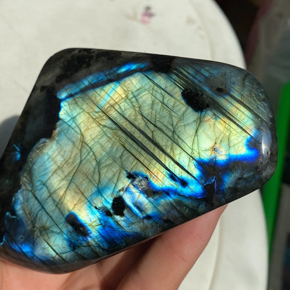1.23LB Top Labradorite Crystal Stone Natural Rough Mineral Specimen ...