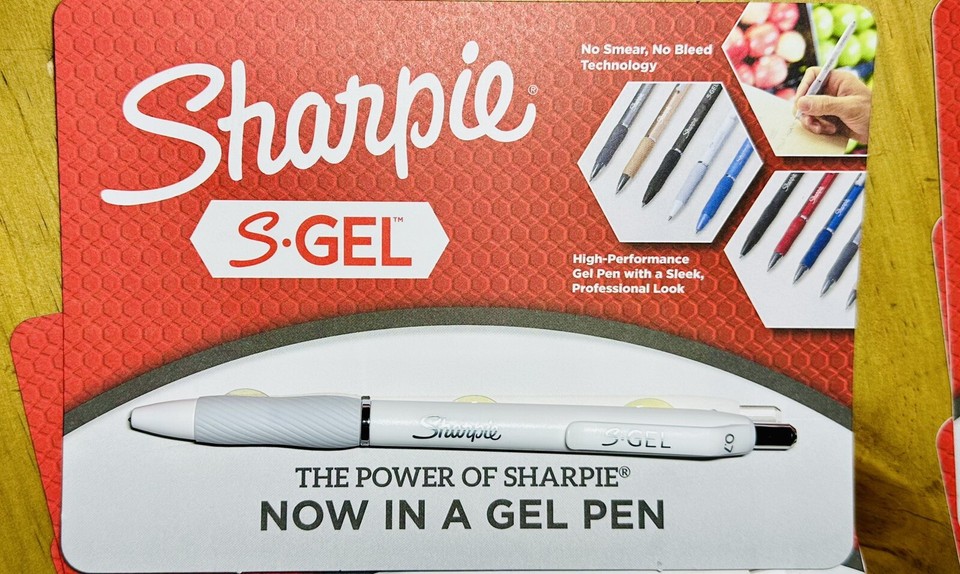 SHARPIE S-Gel, Gel Pens, Medium Point (0.7mm), Pearl White Body, 12 ...