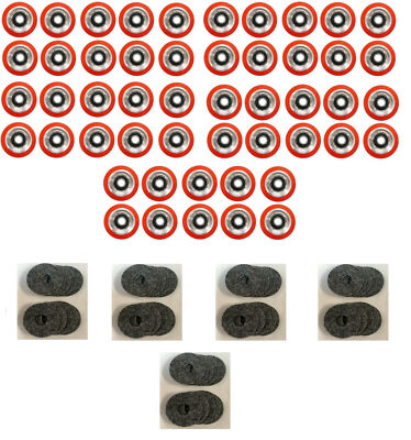 50 x SUPERIOR QUALITY ORANGE DRUM ROLLER BEARING FOR HUEBSCH/SQ/IPSO ...