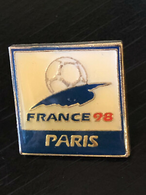 Vintage Collectible France '98 Paris Soccer Colorful Metal Pinback ...