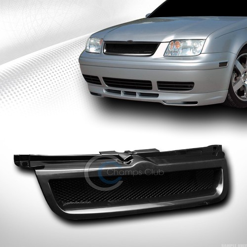 For 99-05 VW Jetta/Bora MK4 Glossy Black Aluminum Mesh Front Bumper ...