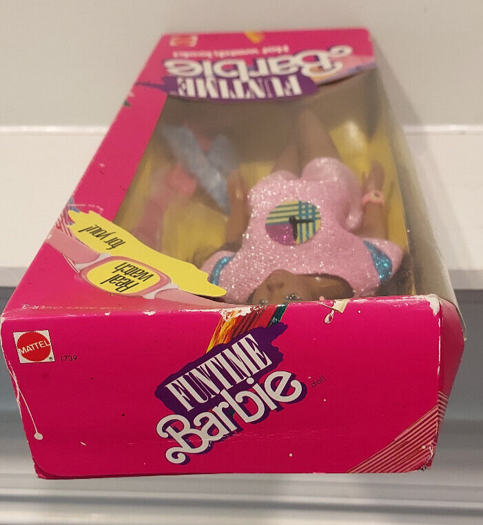 1986 Vintage Mattel FUNTIME African American Barbie Doll w/Real Watch ...