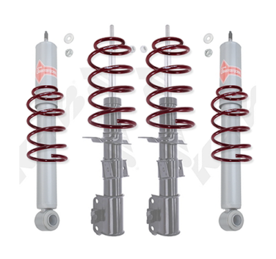 KYB 4 STRUTS SHOCKS & VOGTLAND LOWERING SPRINGS E53 BMW X5 00 01 02 03 ...