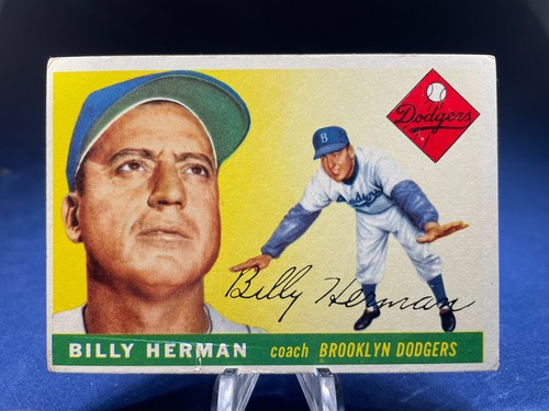 1955 Topps Baseball Card Billy Herman #19 HOF Brooklyn Dodgers | eBay