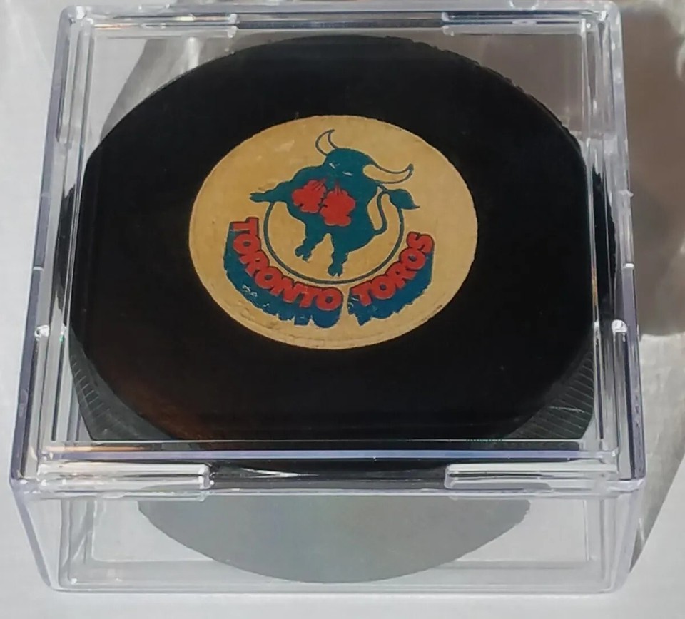 1974-75 TORONTO TOROS VINTAGE WHA OLD VICEROY GAME PUCK MADE IN CANADA ...