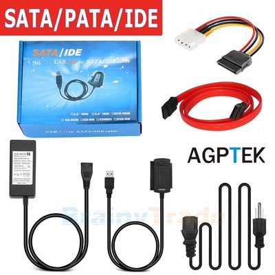 SATA/PATA/IDE to USB 2.0 Converter Adapter Cable for Hard Drive Disk 2. ...