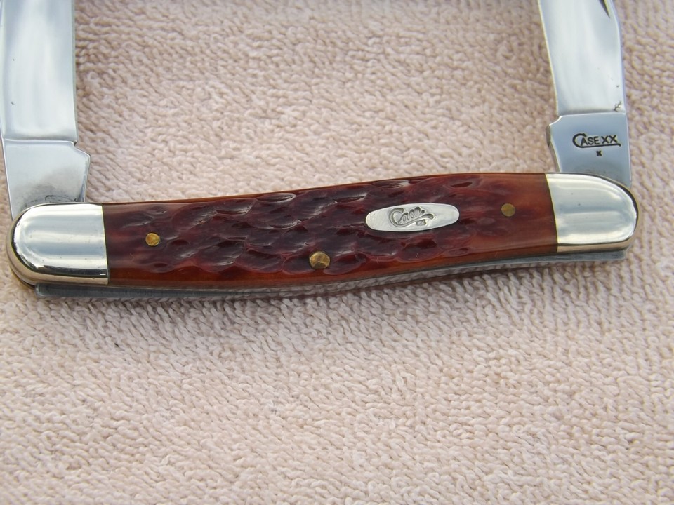 CASE XX USA 1 DOT 2009 CHESTNUT BONE PREMIUM MUSKRAT KNIFE CV CARBON ...
