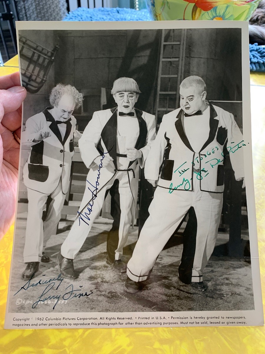 The Three Stooges Moe Curly Larry 8x10 Tv Movie Photo
