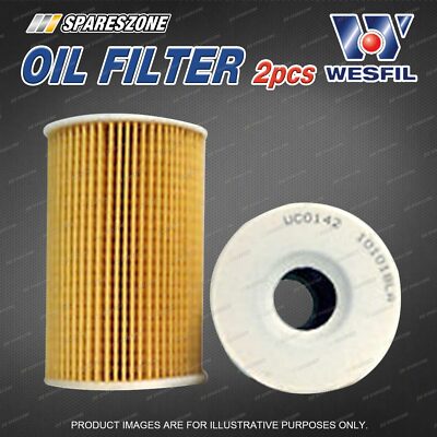 2 x Wesfil Oil Filters for Audi A1 8X A3 8P A4 B8 A5 8T A6 C7 Q3 8U Q5 ...