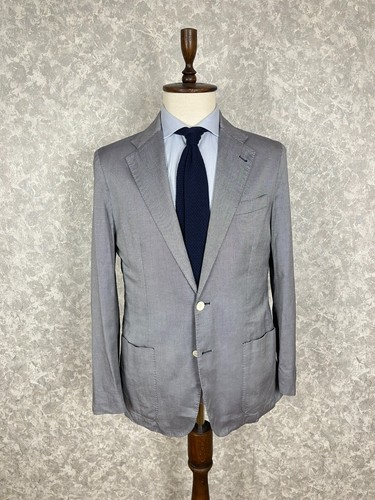 Corneliani ID Blue Birdseye Unlined Patch Pocket Summer Italian Blazer ...