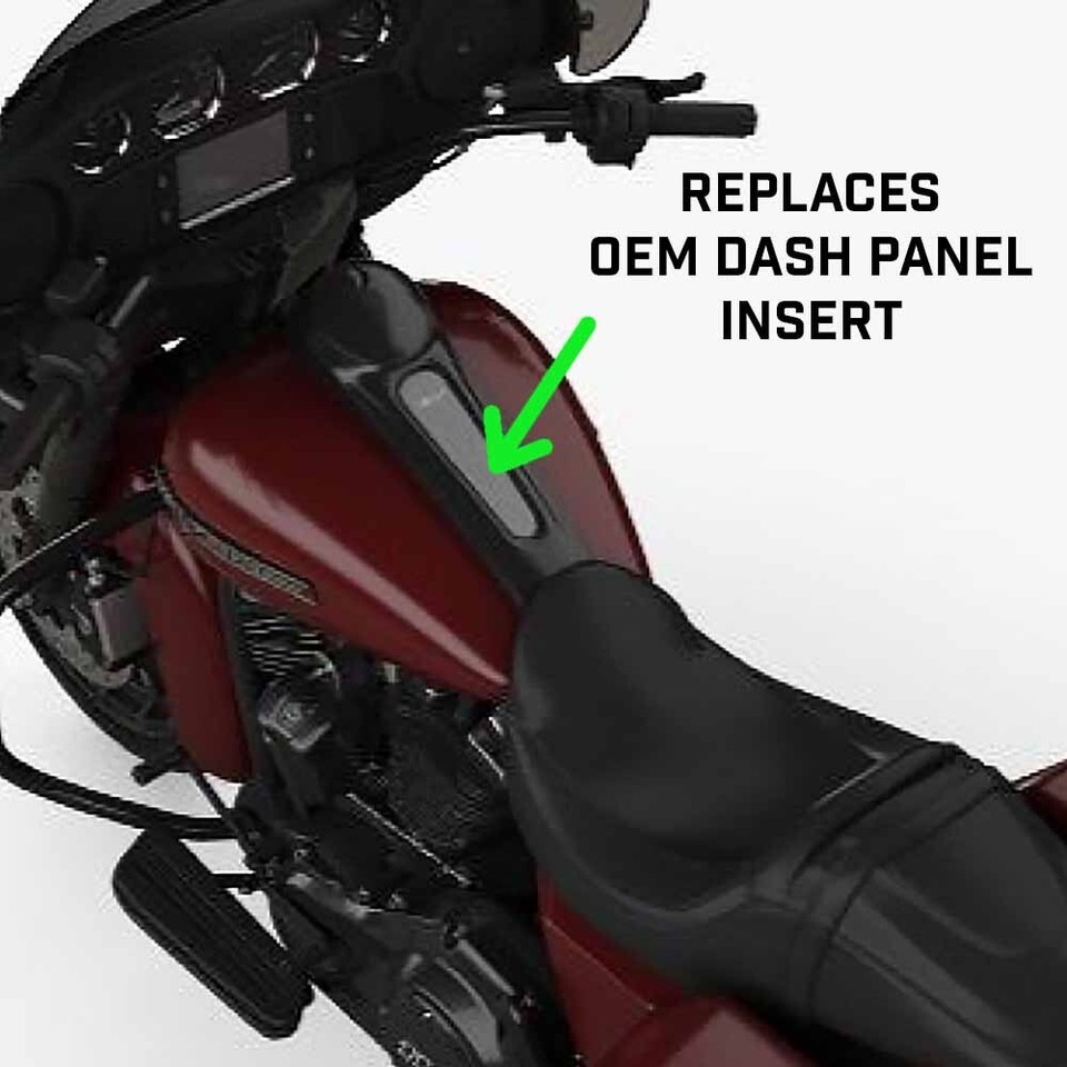 BLACK WHITE USA FLAG | Dash Panel Insert Fits Harley 08 + TOURING FLHX ...