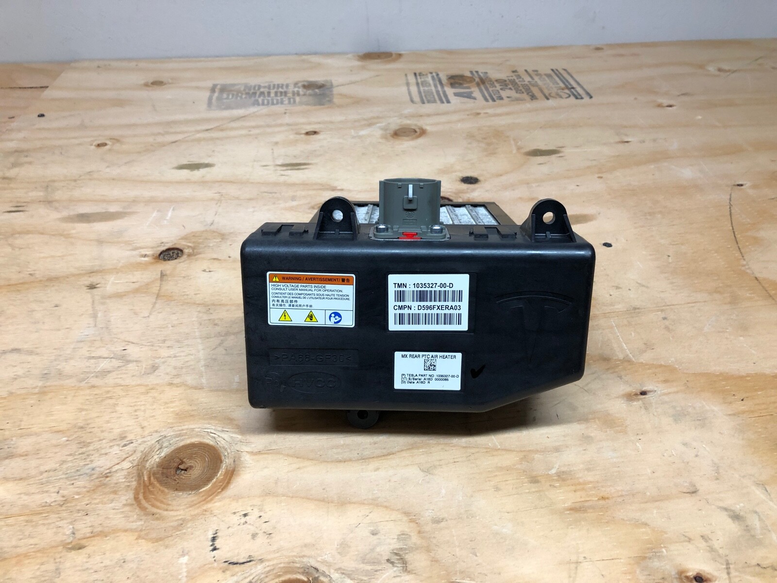 2016-2019 TESLA MODEL X REAR PTC AIR CABIN 3 ROW HEATER OEM 1035327-00 ...