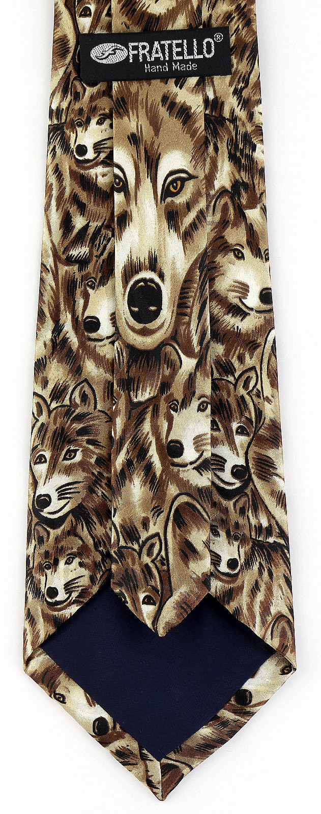 Wolf Faces Men's Necktie Wildlife Animal Wolves Nature Wildlife Brown ...