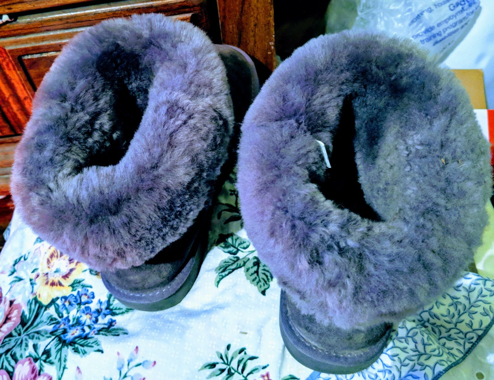 WOMENS GRAY SZ 10 COZIE STEPS AUSTRALIAN SHEEPSKIN CLASSIC SHORT BOOT ...