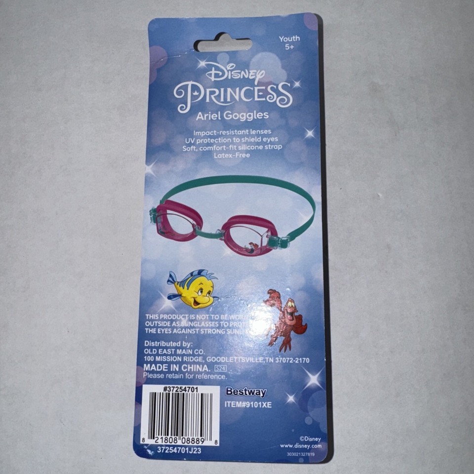 Disney Princess Ariel Youth Swim Goggles | eBay