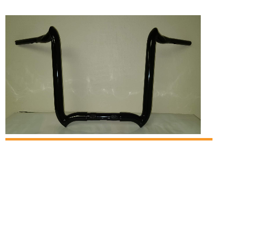 Harley 1-1/2" Crook's Handlebars Gloss Black 14" Rise drilled for ...