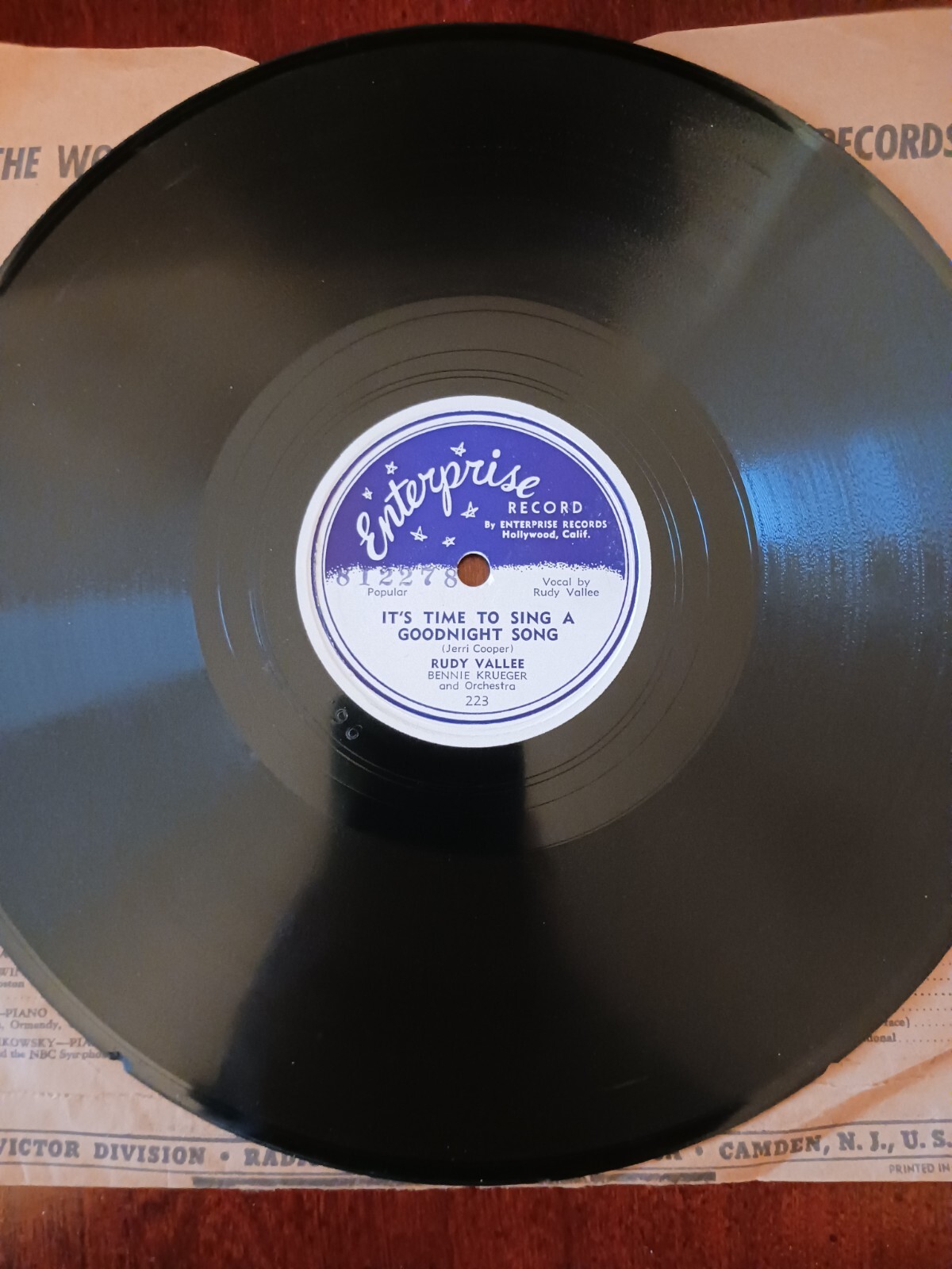 Rudy Vallee & Bennie Kruger Orchestra - The Stein Song / It's Time To ...