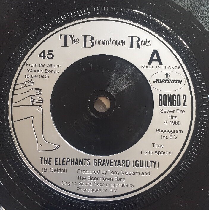 The Boomtown Rats ‎– The Elephants Graveyard (Guilty) -7" Vinyl Record ...