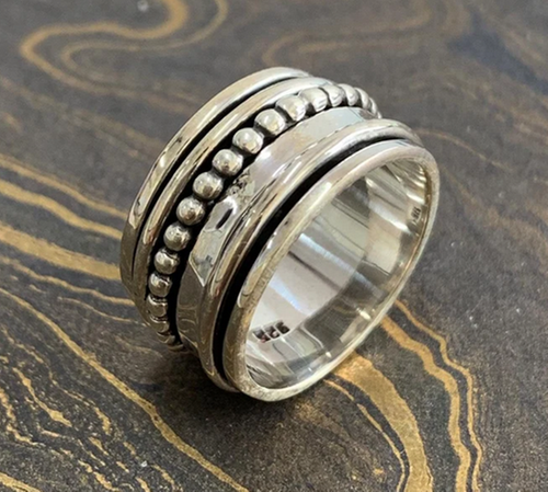 925 Sterling Silver Handmade Spinner Ring Designer Women Jewelry All ...