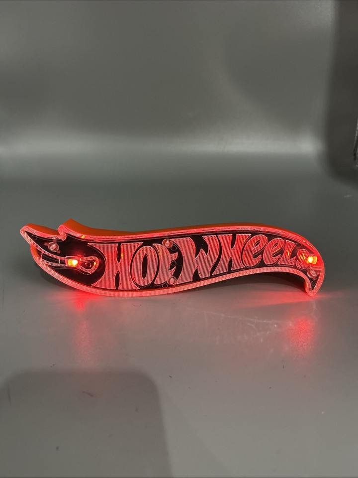Hot Wheels LED Sign Multi Color LED Lights & Sound Effects Collector ...