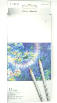 12 Color Set Fine Art Marco Drawing Non-toxic Oil Base Pencils for ...