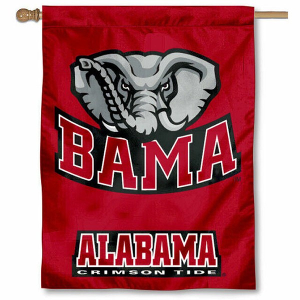 Alabama Crimson Tide Bama University College House Flag for sale online ...