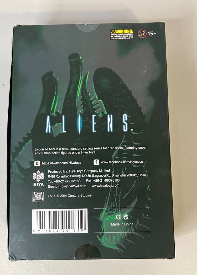 NEW HIYA TOYS GREEN ALIEN WARRIOR XENOMORPH EXQUISITE MINI ACTION ...
