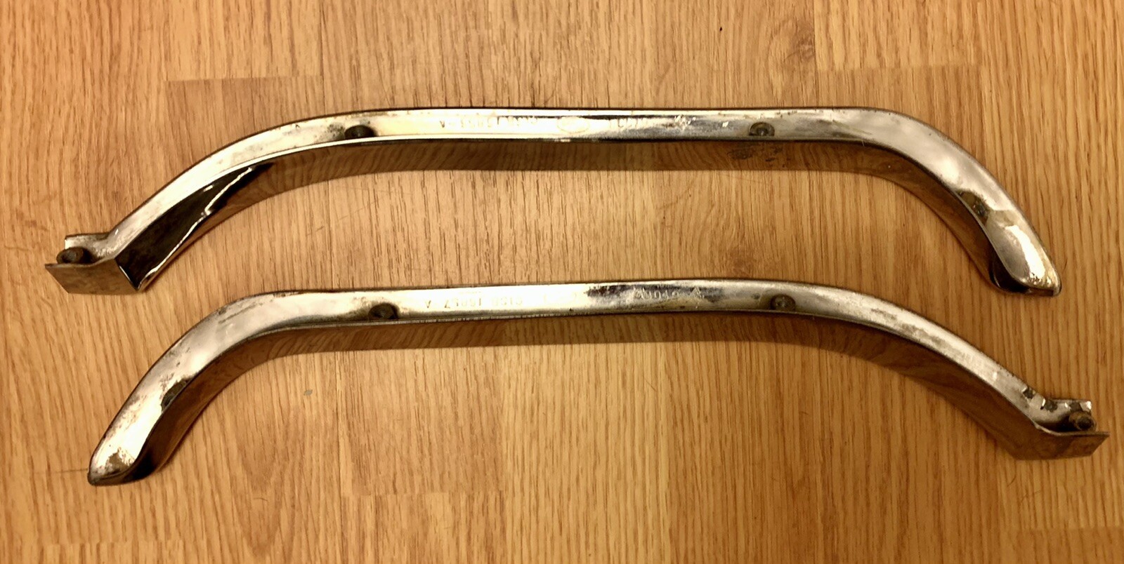 1961 1962 1963 Ford Thunderbird Front Chrome Hood Eyebrow Lt & Rt Trim ...